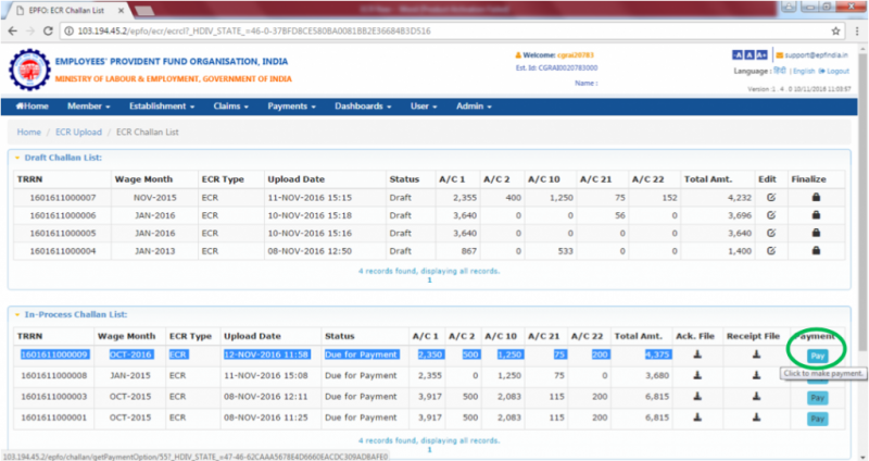 Step by Step process to file ECR (Electronic Challan–Cum–Return) version 2.0 (with Screenshots ...