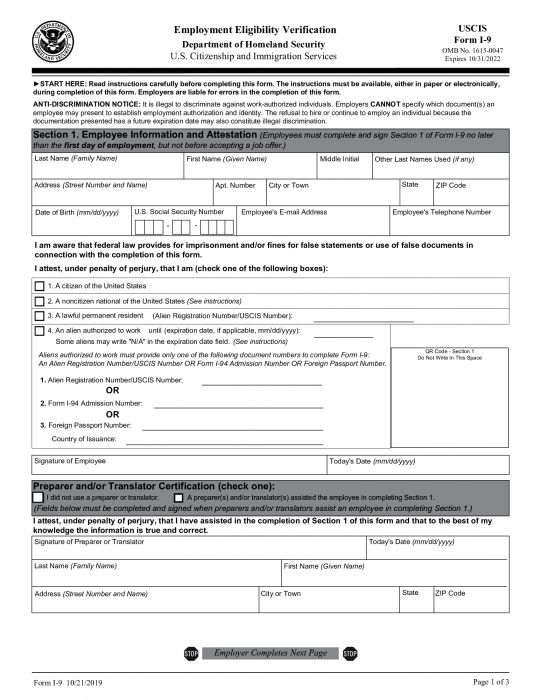 Form I-9 | Meaning & Definition | Keka HR