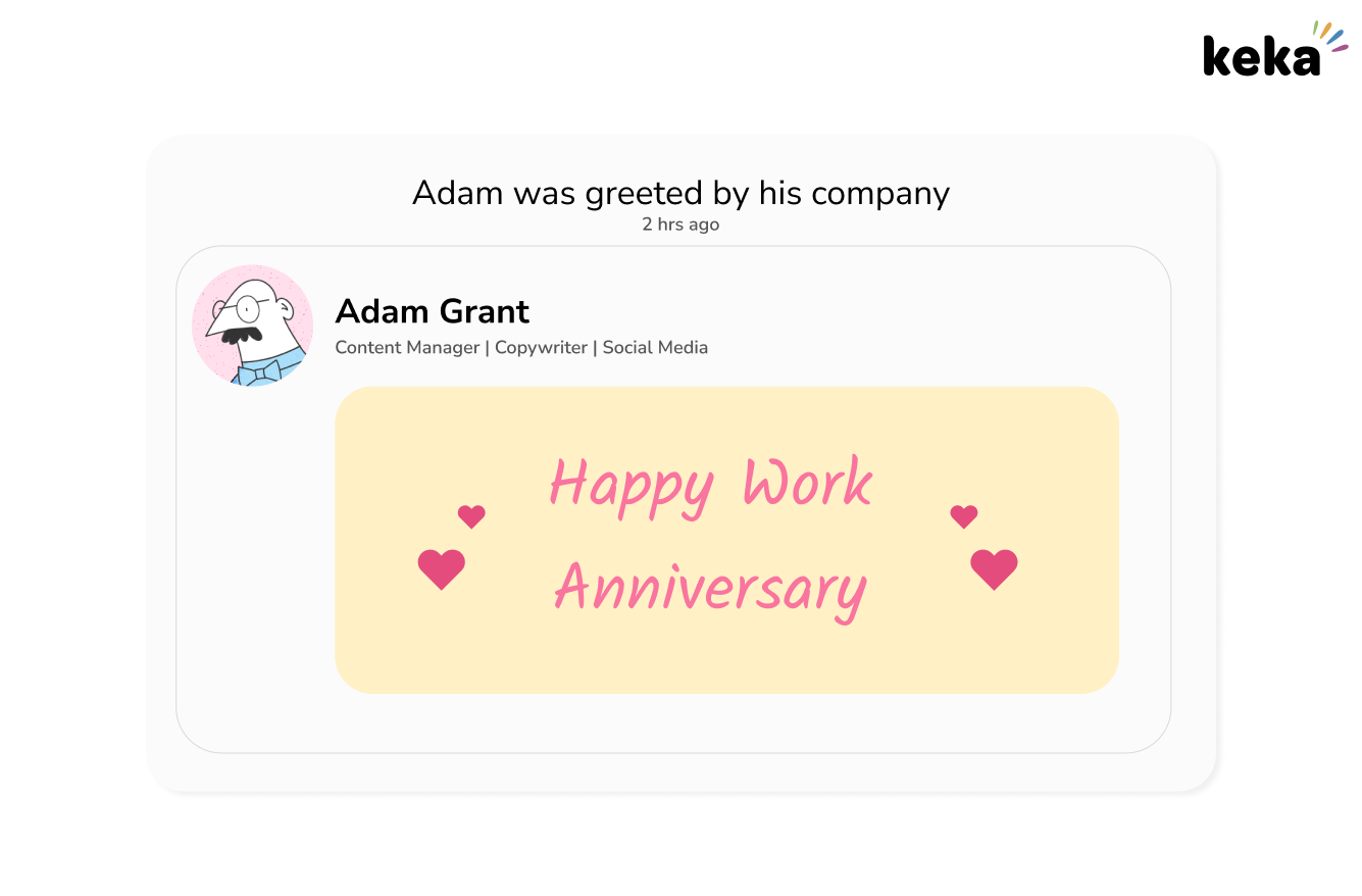 90 Work Anniversary Wishes and Messages Examples | Keka